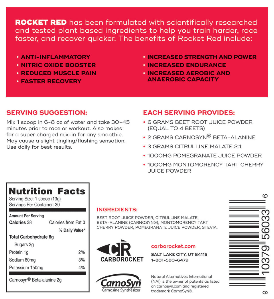 Rocket Red - Pre-Race/Workout Mix – Carborocket